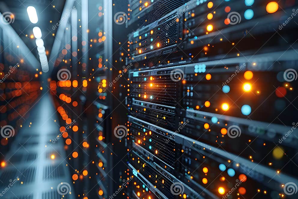 Servers and Networks Connecting the Global Business World Stock ...