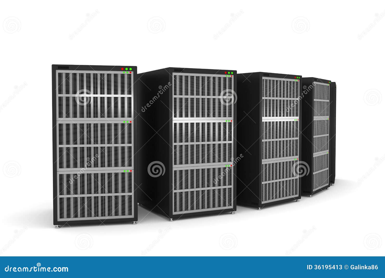 Servers rack stock illustration. Illustration of mainframe - 36195413