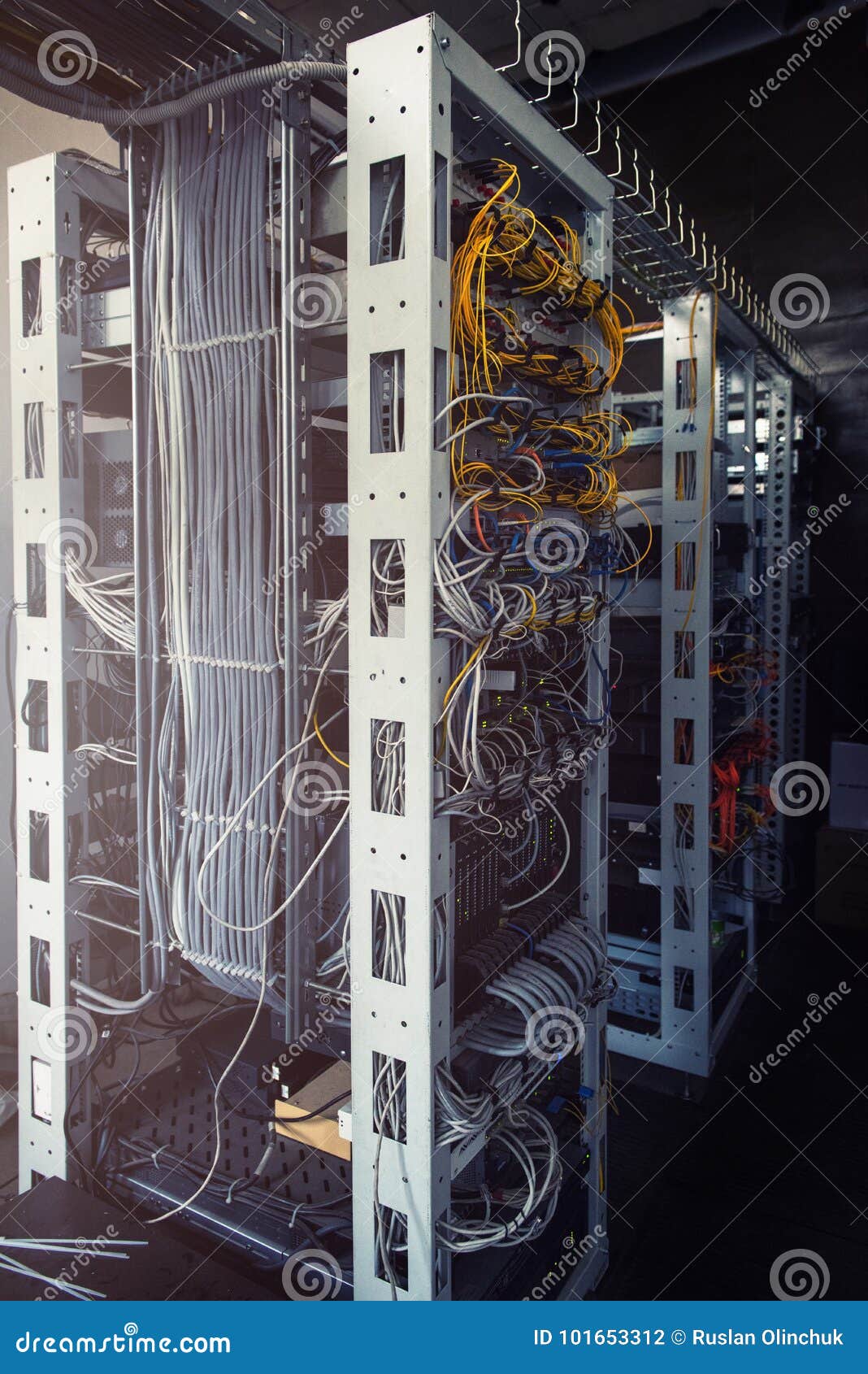 Servers in server room stock photo. Image of fiber, farm - 101653312