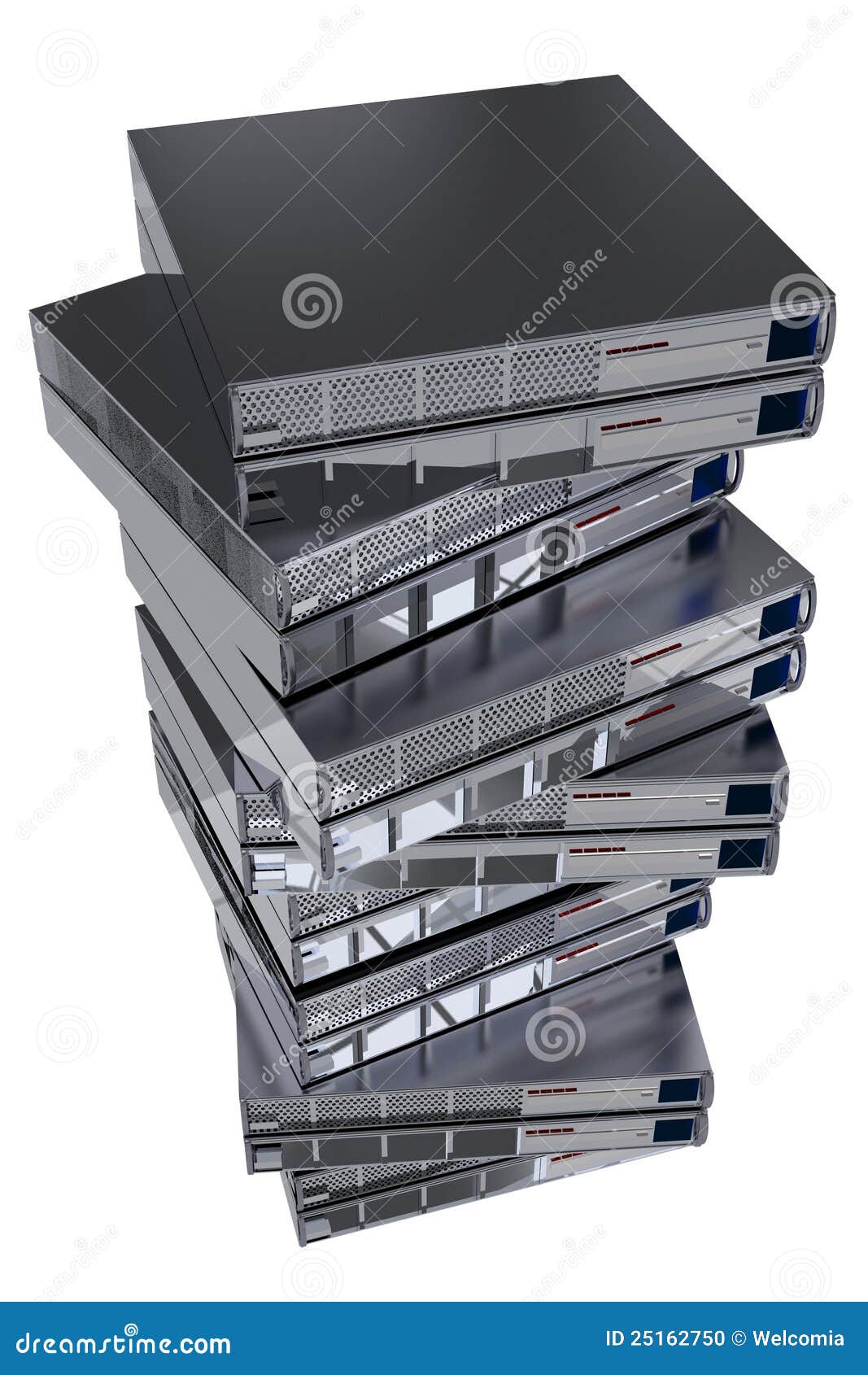 Servers Stock Pile stock illustration. Illustration of isolated - 25162750