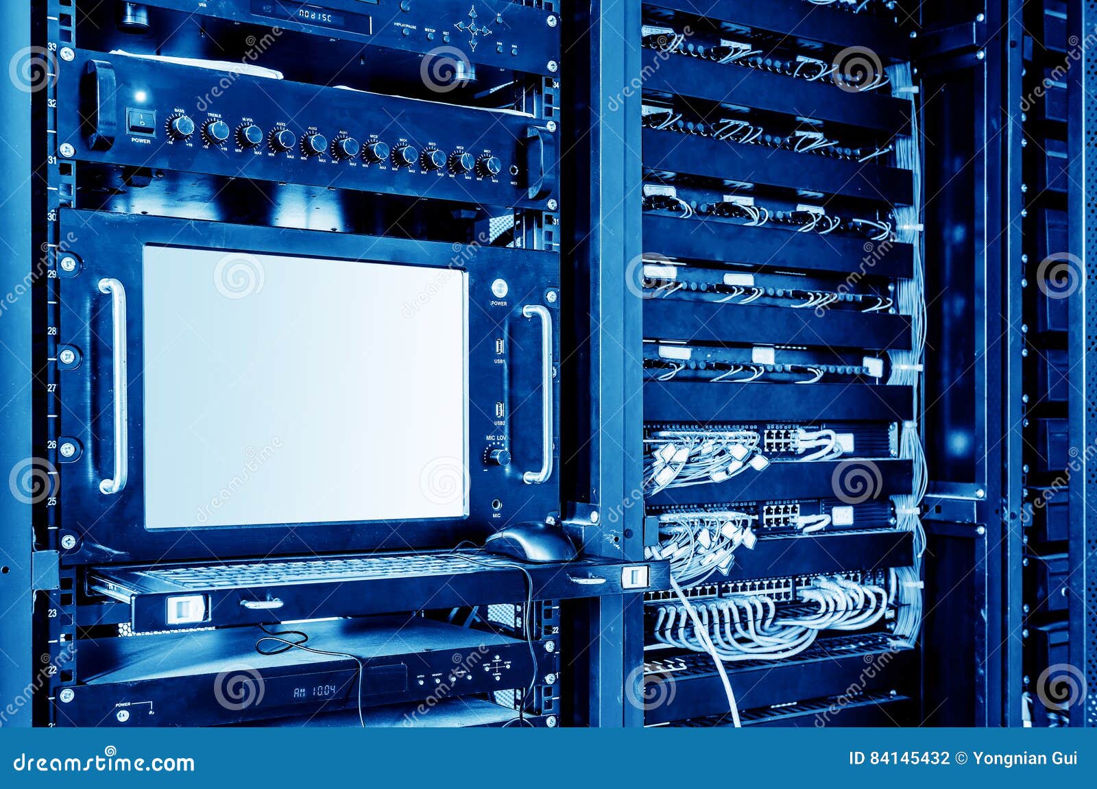 Servers and switches stock photo. Image of performance - 84145432