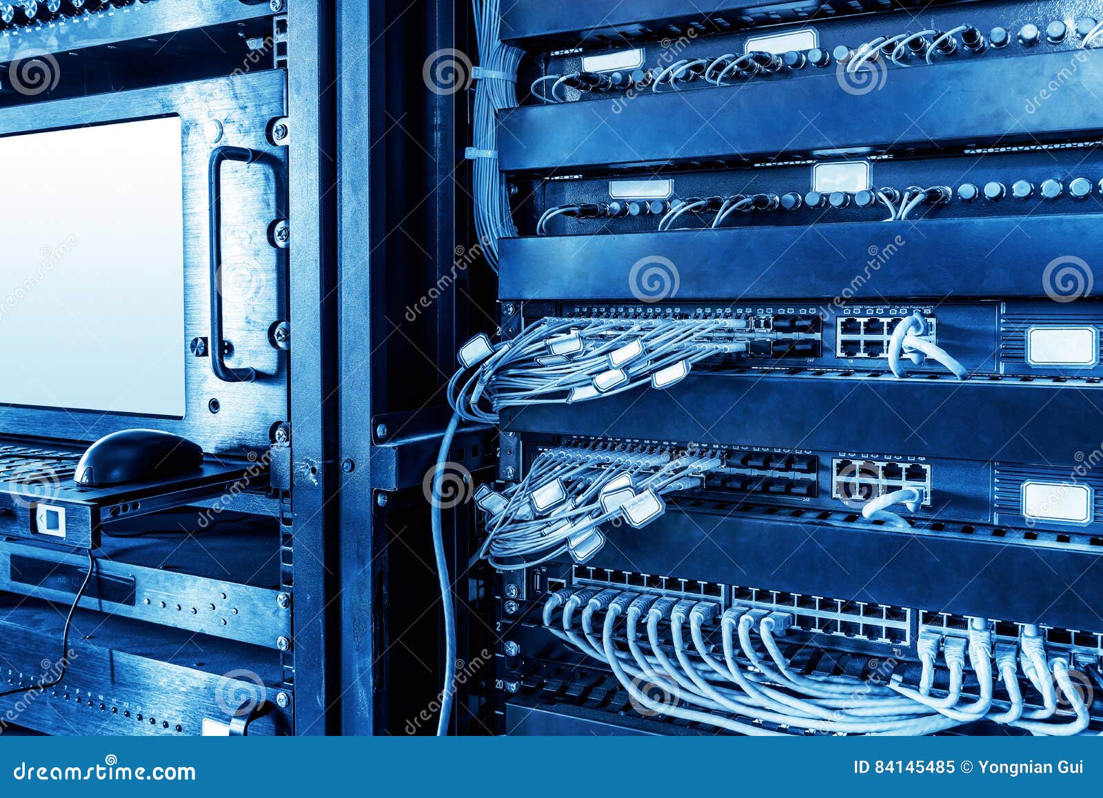 Servers and switches stock image. Image of ethernet, network - 84145485