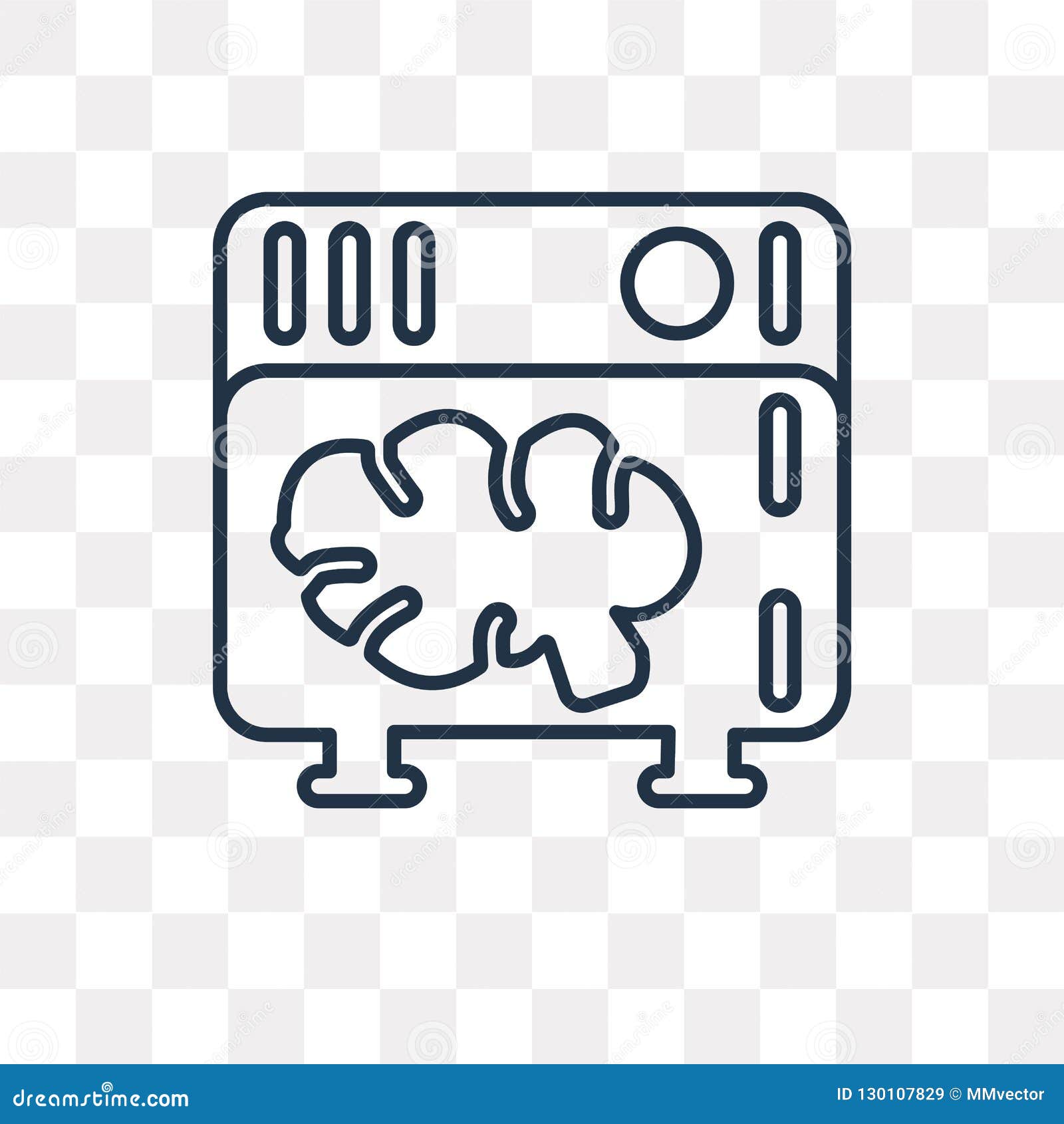 Servers Vector Icon Isolated on Transparent Background, Linear S Stock ...