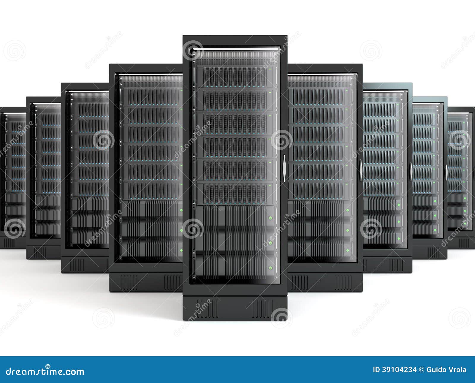 Servers stock illustration. Illustration of cluster, modern - 39104234
