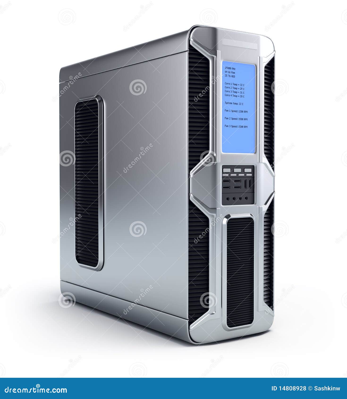 Serveur Moderne D'ordinateur Illustration Stock - Illustration du bleu ...