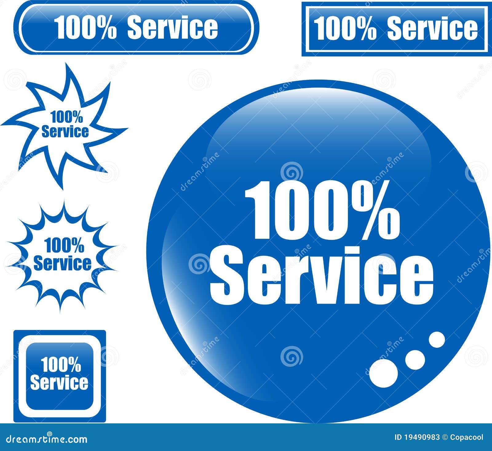 SERVICE 100 Web Button stock vector. Illustration of heart - 19490983