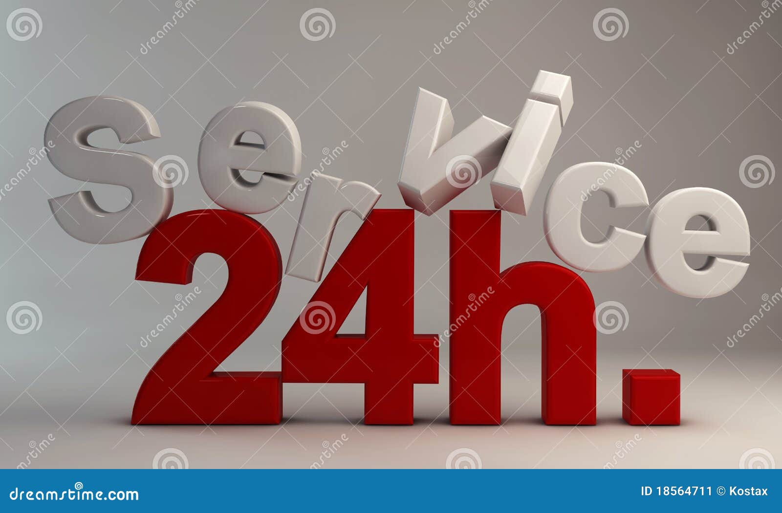Service 24 h. stock illustration. Illustration of advertising - 18564711