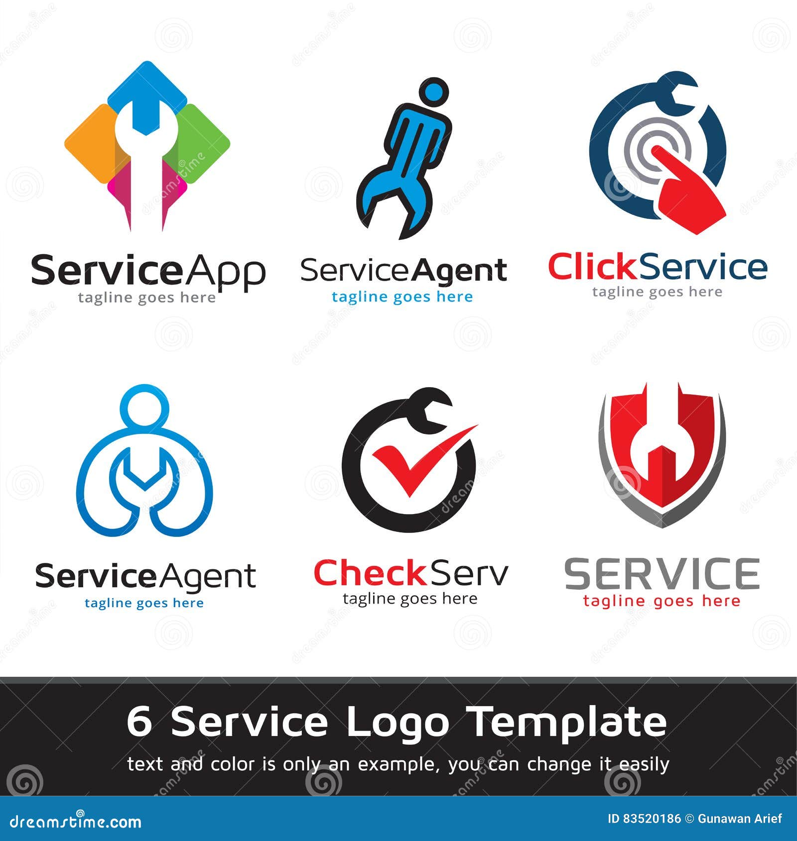 Service Agent Logo Template Design Vector Stock Vector - Illustration ...