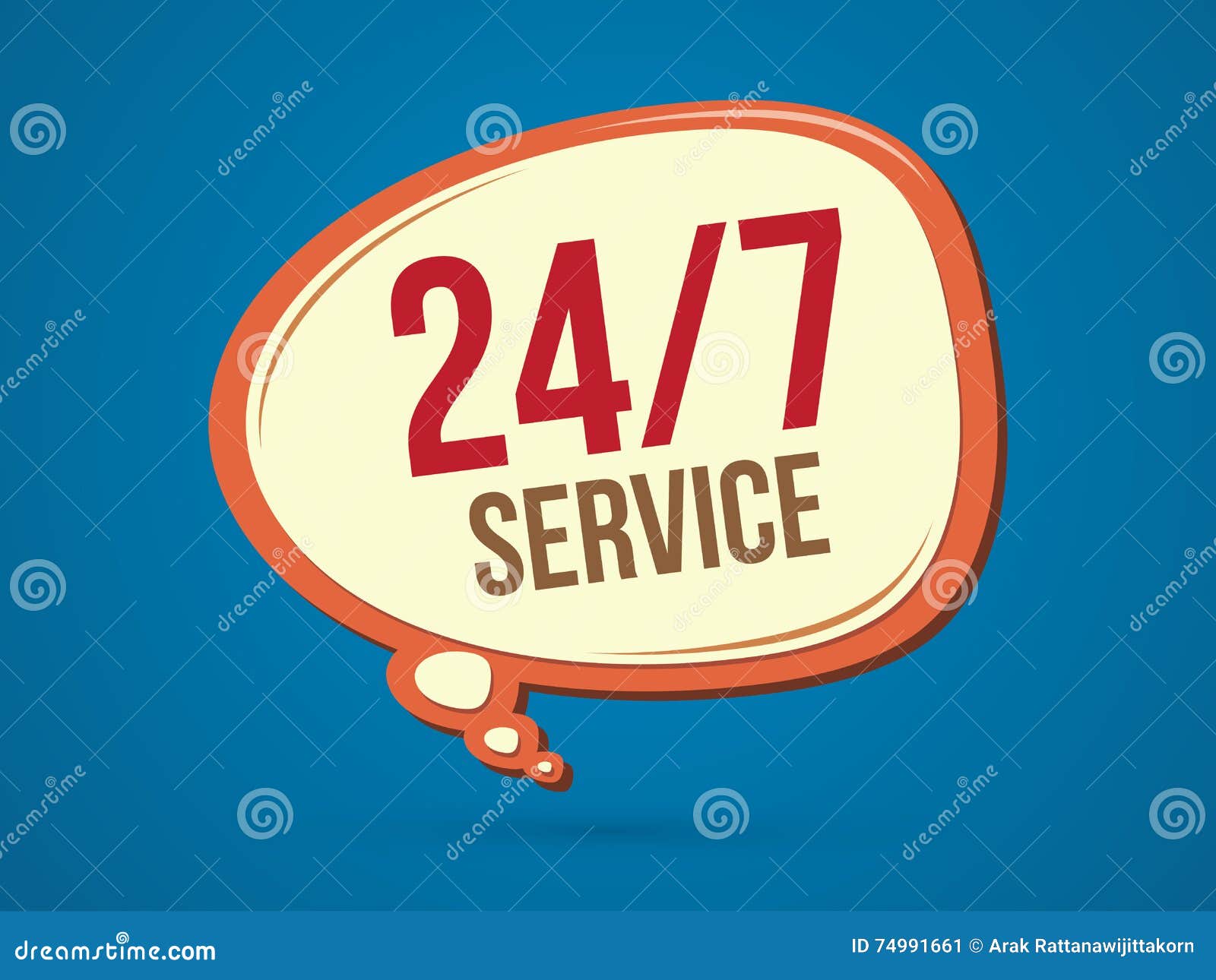 24/7 service stock vector. Illustration of contact, button - 74991661
