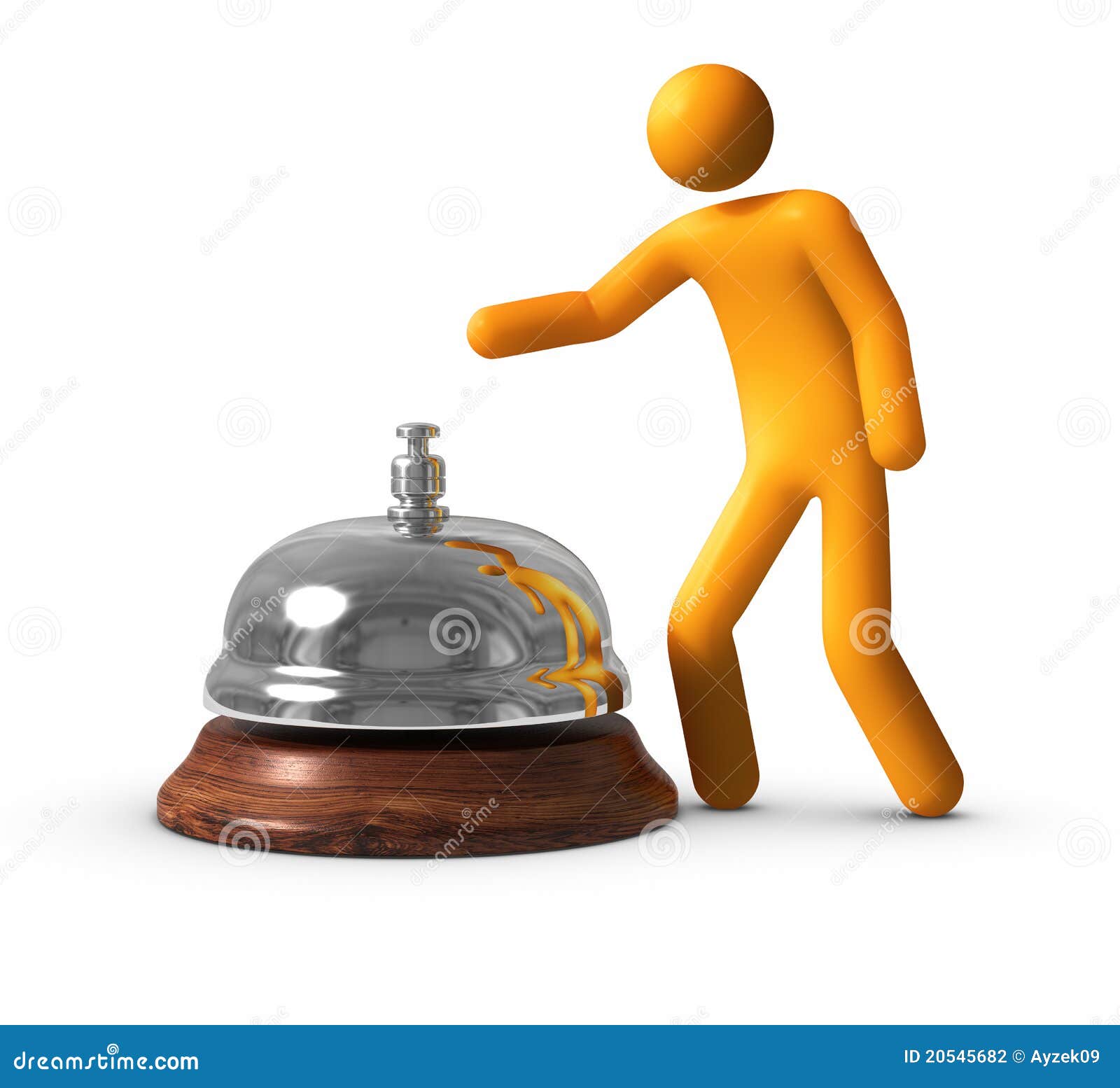 Service Bell stock illustration. Illustration of metal - 20545682