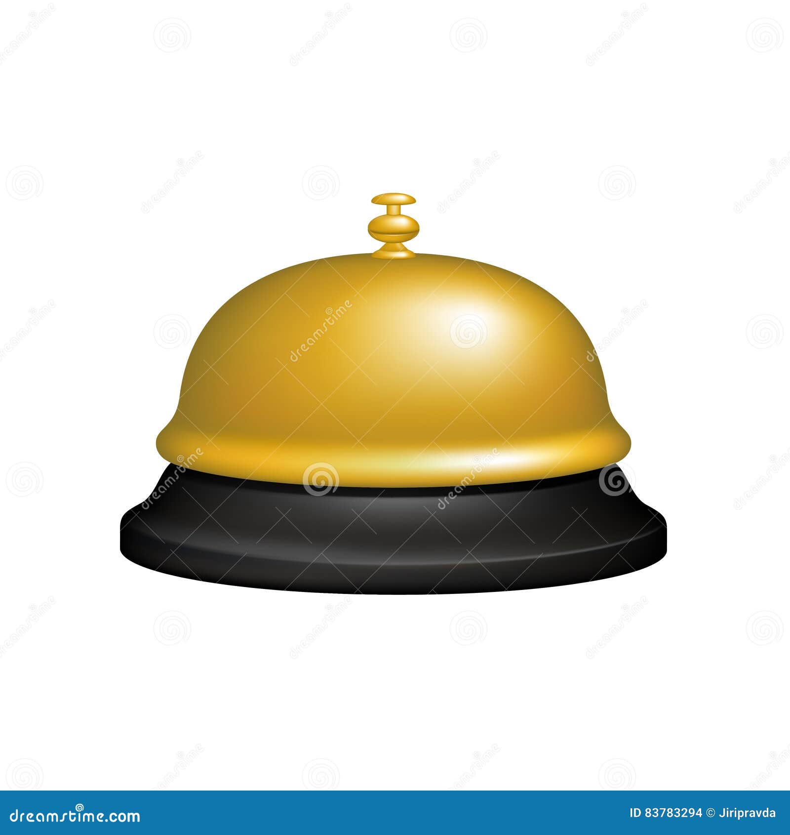Service Bell in Black and Golden Design Stock Vector - Illustration of ...