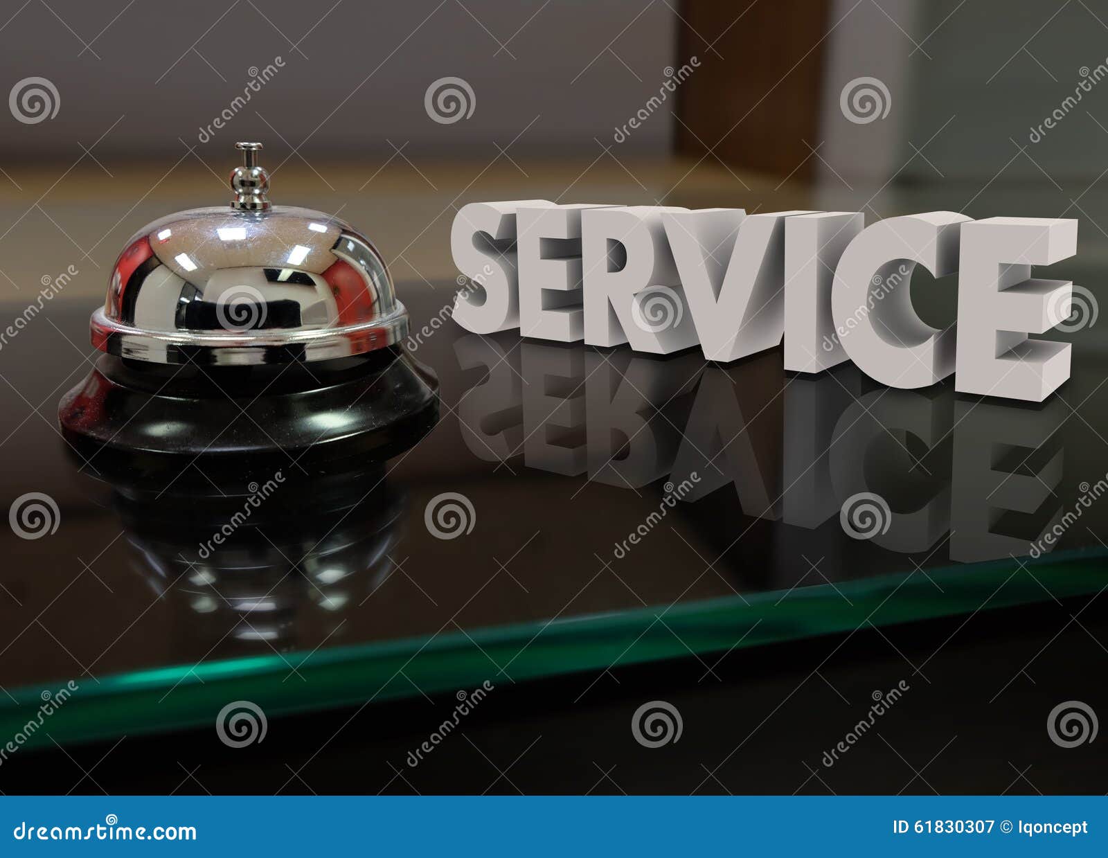 Service Bell Courtesy Assistance Customer Front Desk Stock Illustration ...