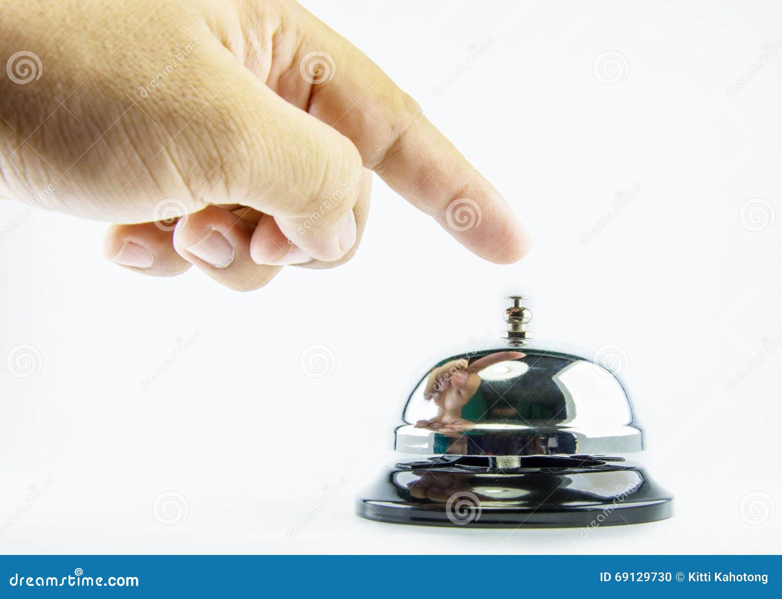 Service bell with hand stock photo. Image of assistance - 69129730