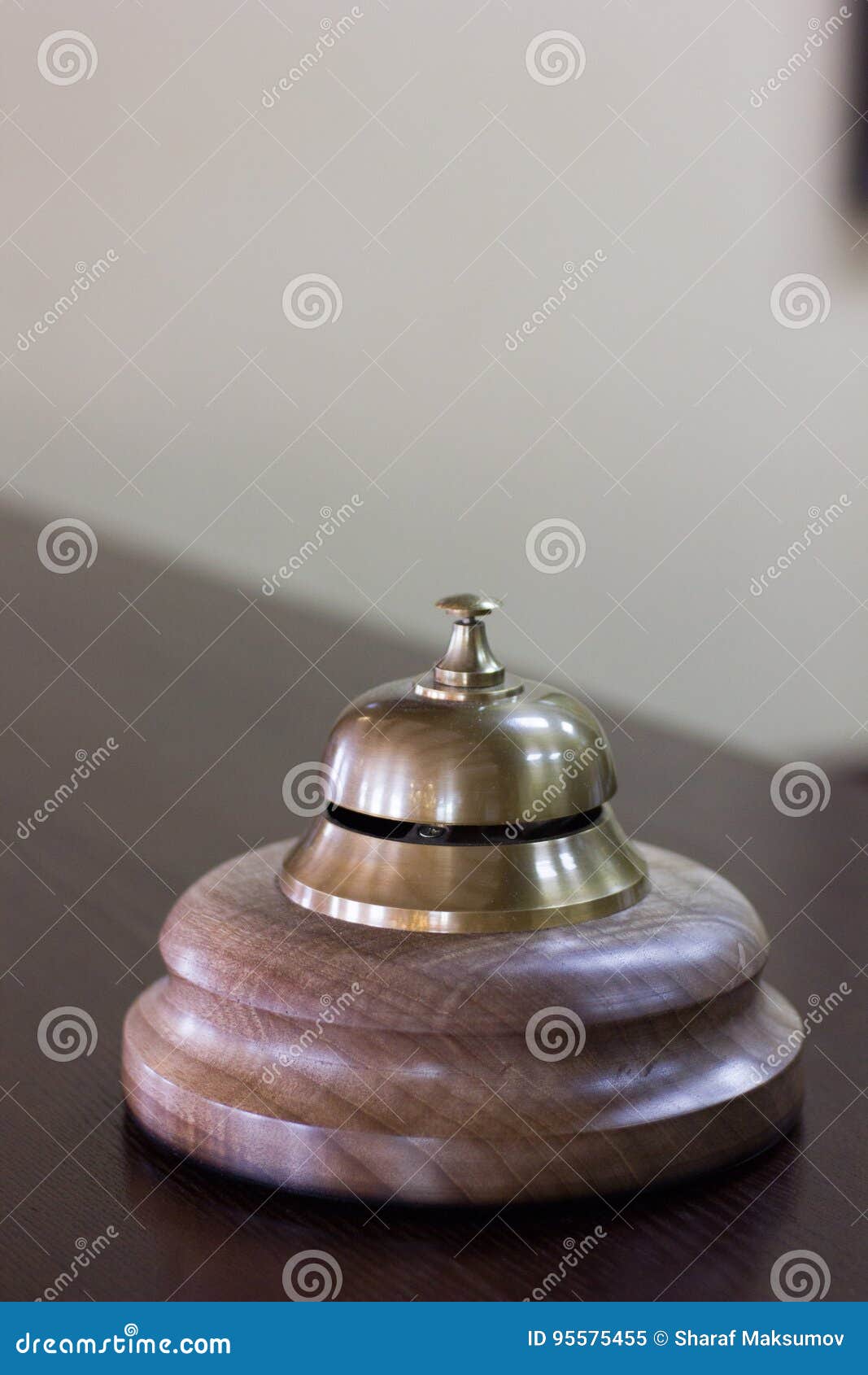 Service Bell in a Hotel Reception for Concierge Alarm on Desk. Stock ...