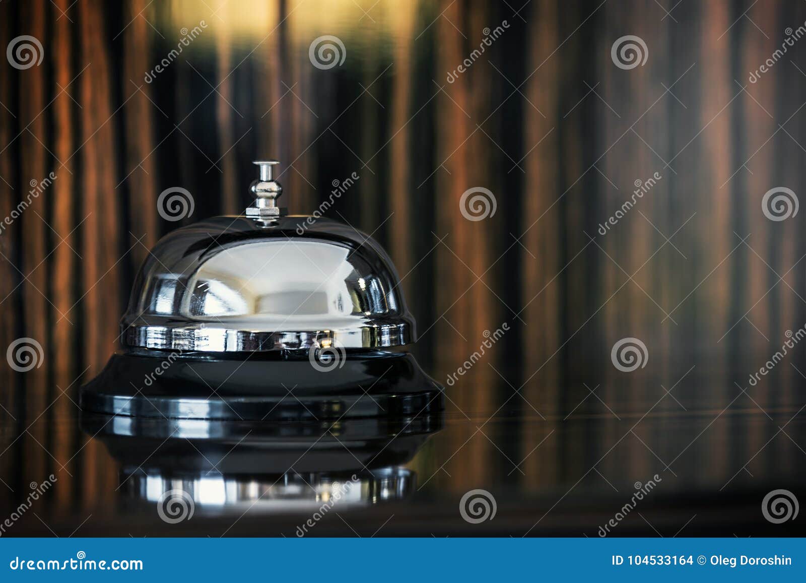 Service Bell on Reception in Hotel Stock Photo - Image of customer ...