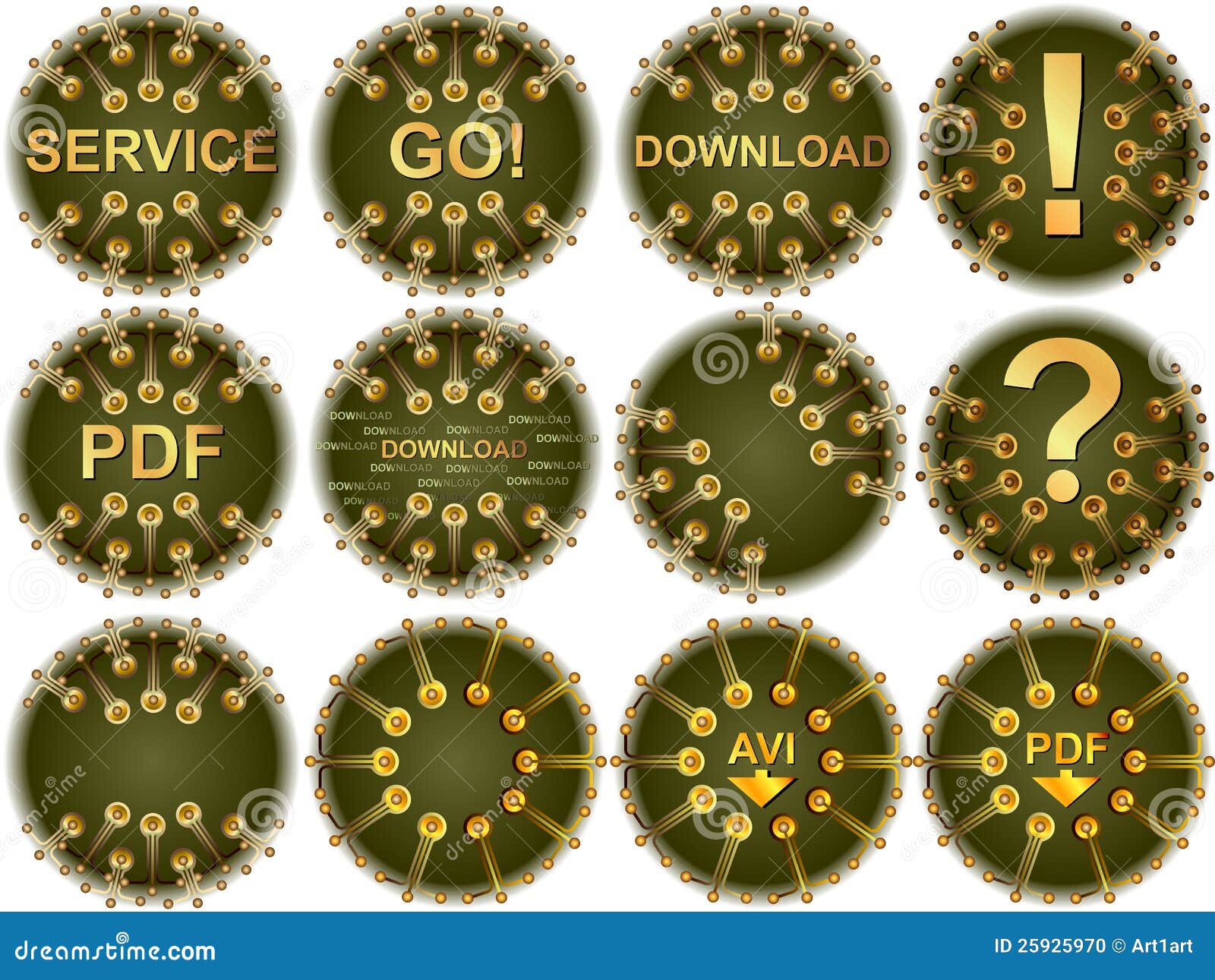 Service button stock illustration. Illustration of logo - 25925970