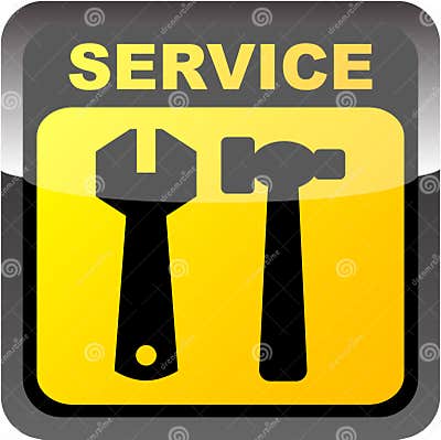 SERVICE button stock vector. Illustration of crystal, gradient - 6350057