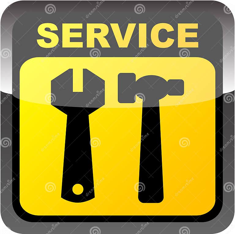 SERVICE button stock vector. Illustration of crystal, gradient - 6350057