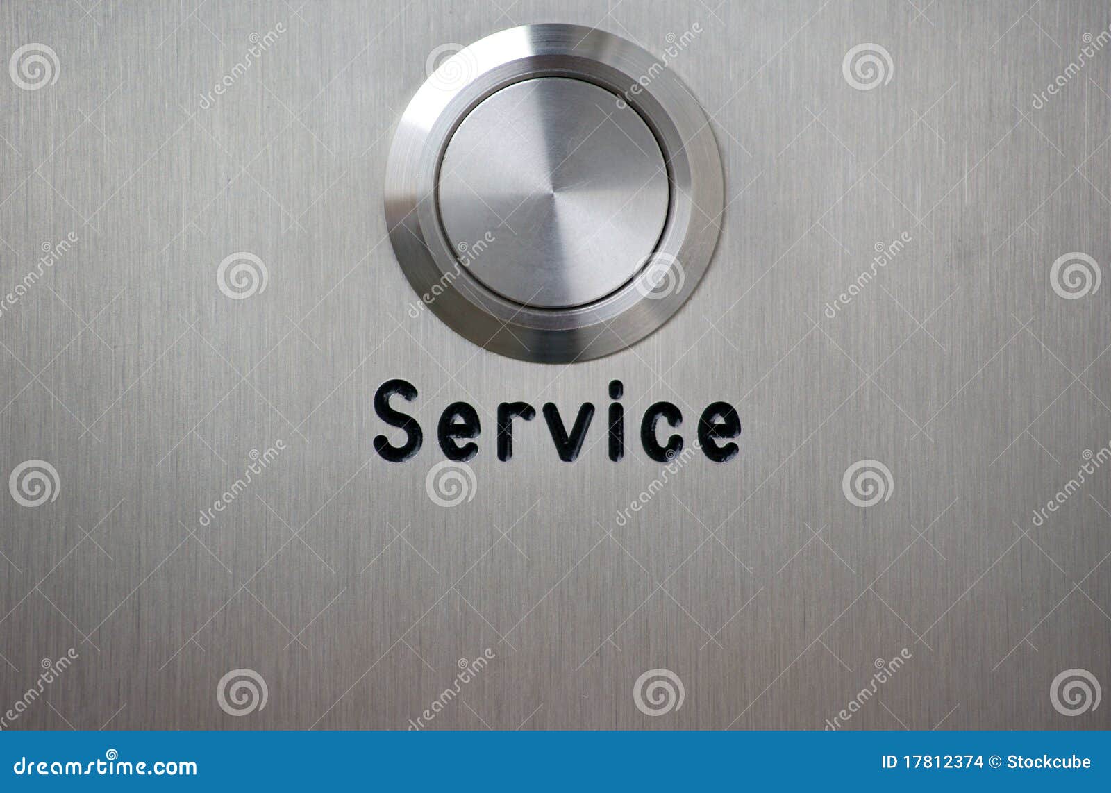 Service Button on Brushed Steel Stock Photo - Image of push, call: 17812374
