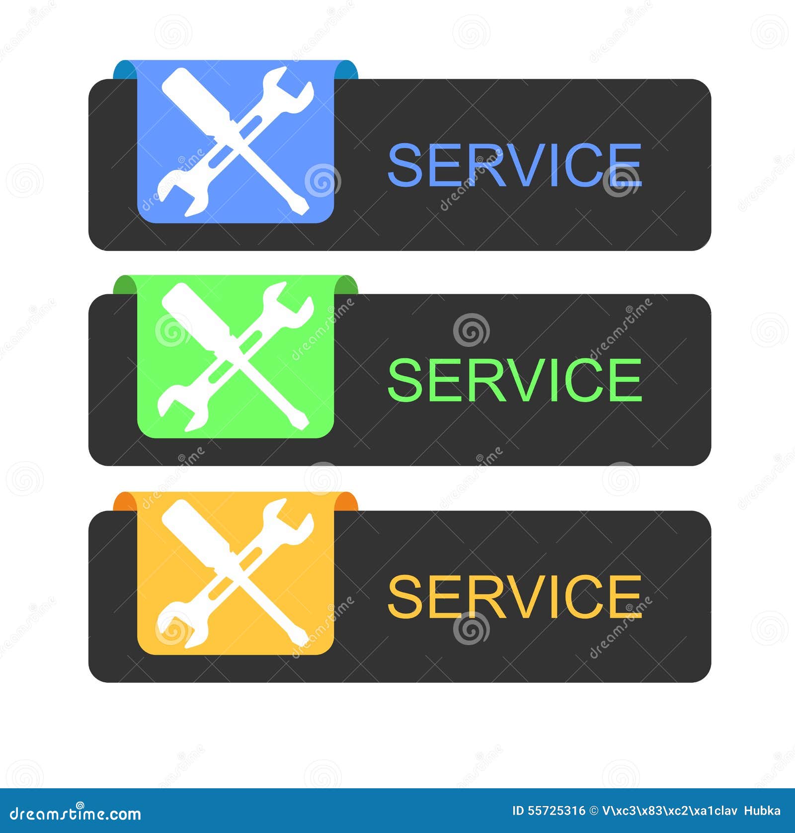 Service buttons stock illustration. Illustration of navigation - 55725316