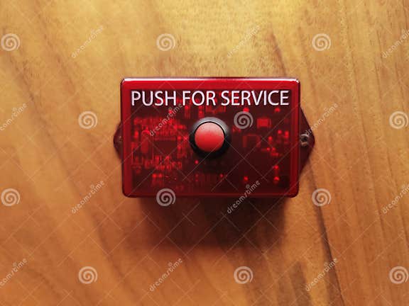 Service Call Button To Press for Assistance Stock Image - Image of ...
