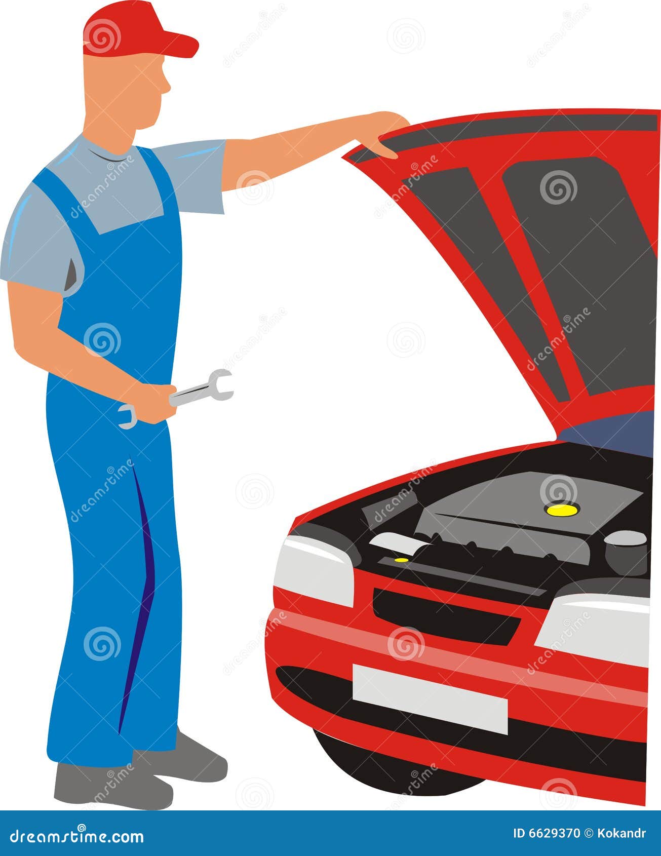 Service of car stock vector. Illustration of vector, servise - 6629370