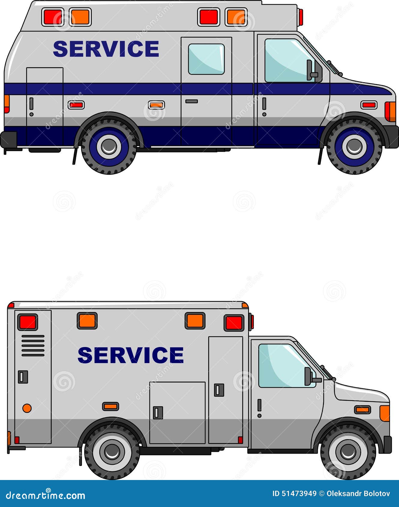 Service Car on a White Background in a Flat Style Stock Vector ...