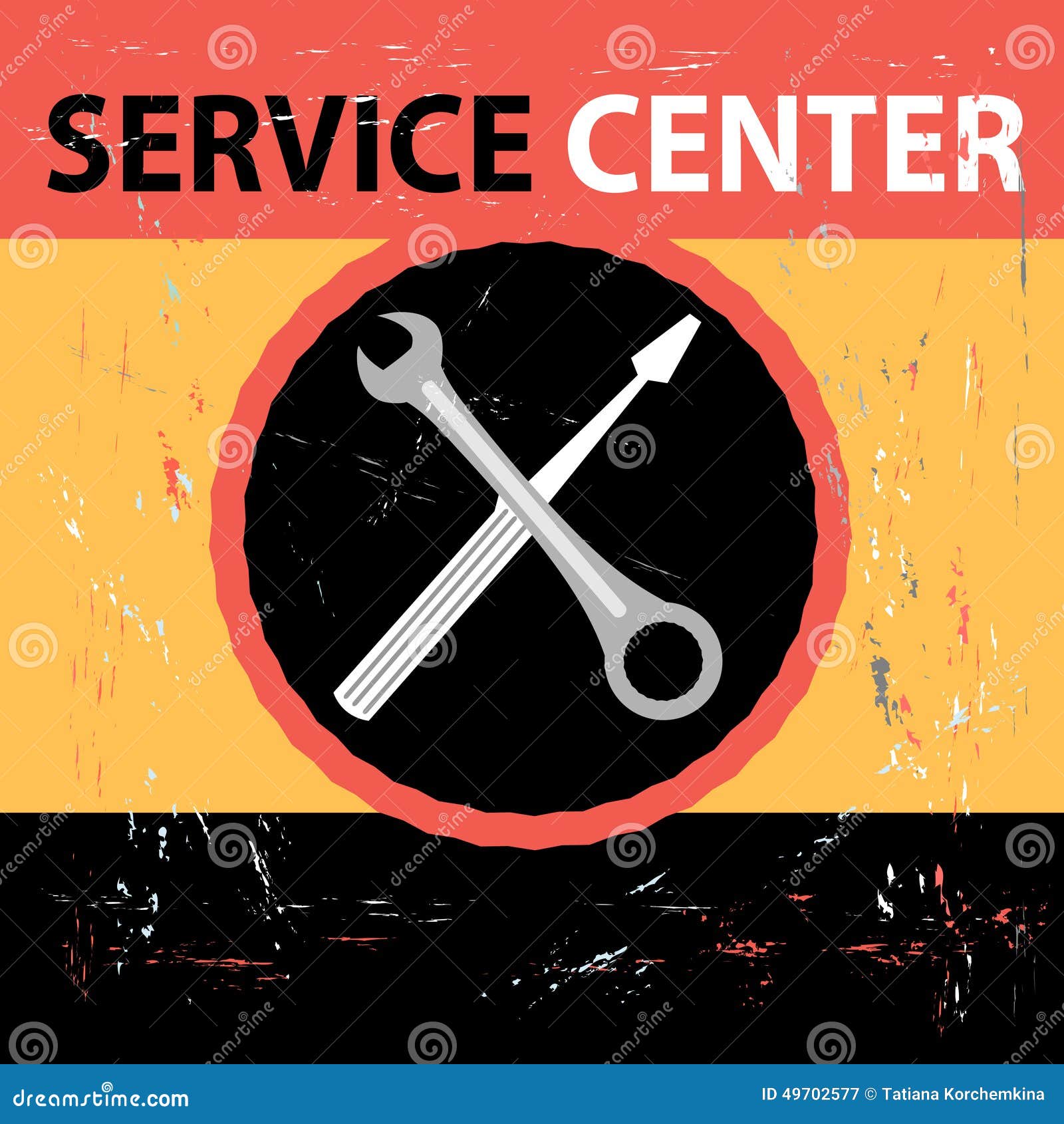 Service Center Retro stock vector. Illustration of icons - 49702577