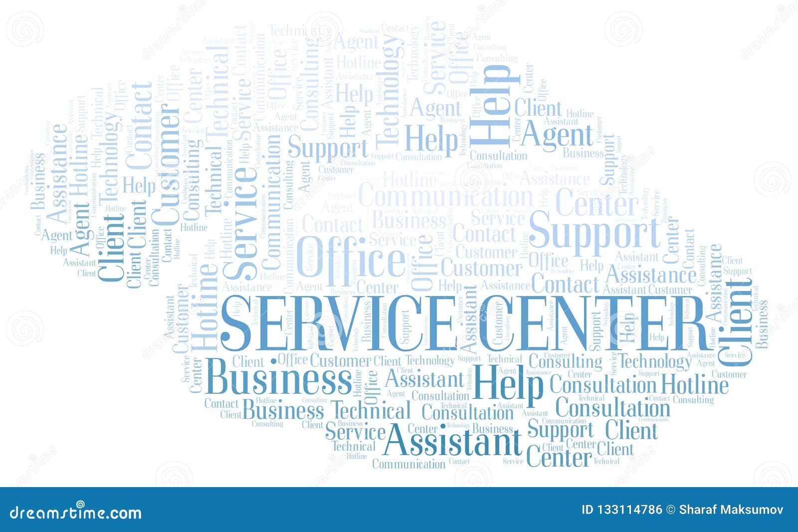 Service Center word cloud stock illustration. Illustration of ...
