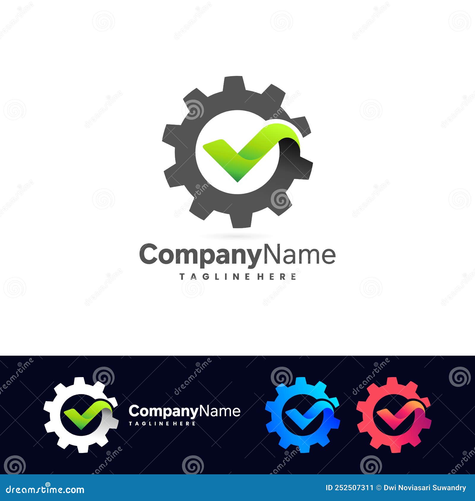 Service Check Logo with Gear and Check Mark Symbol Stock Vector ...