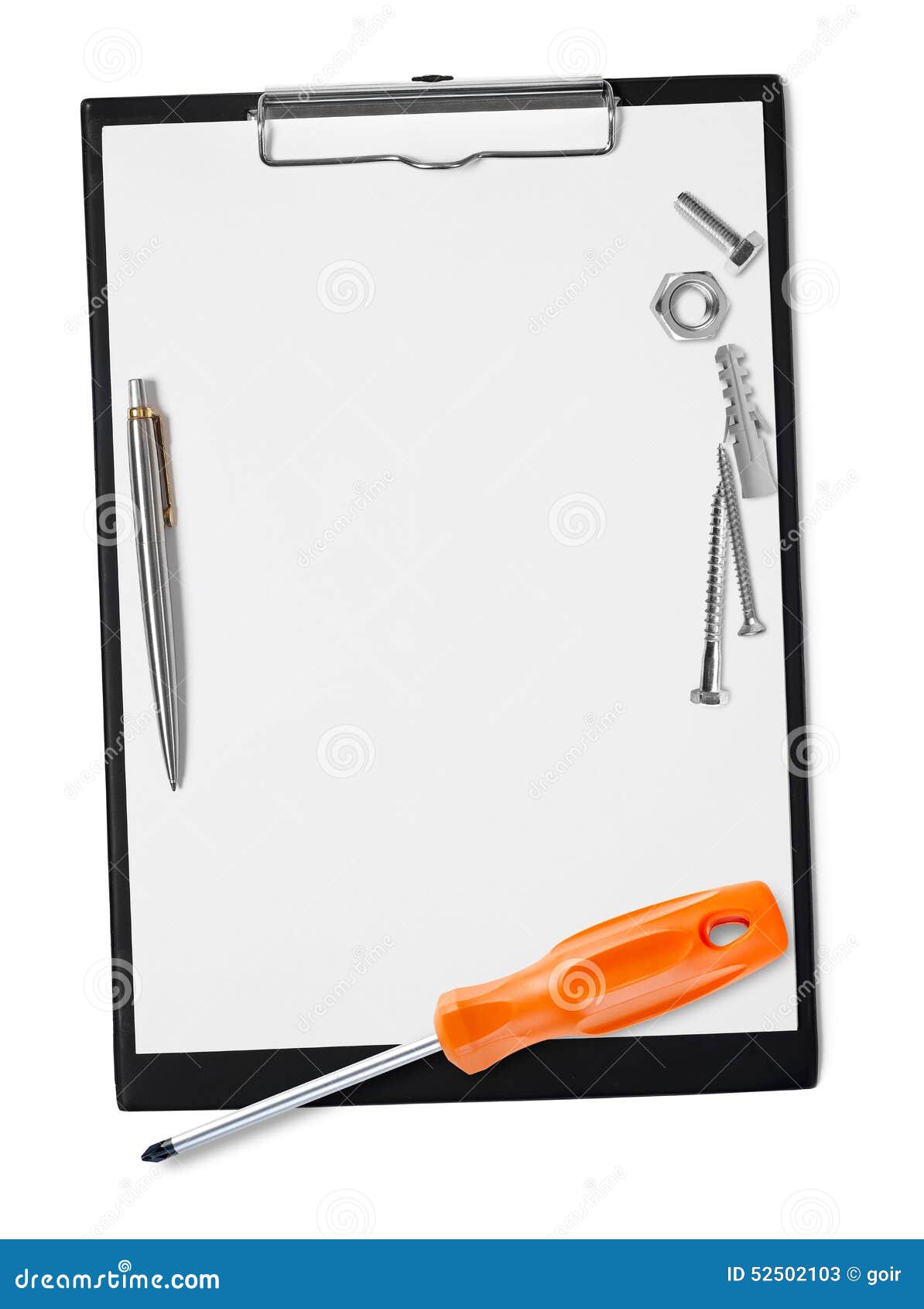Service clipboard stock image. Image of work, improvement - 52502103