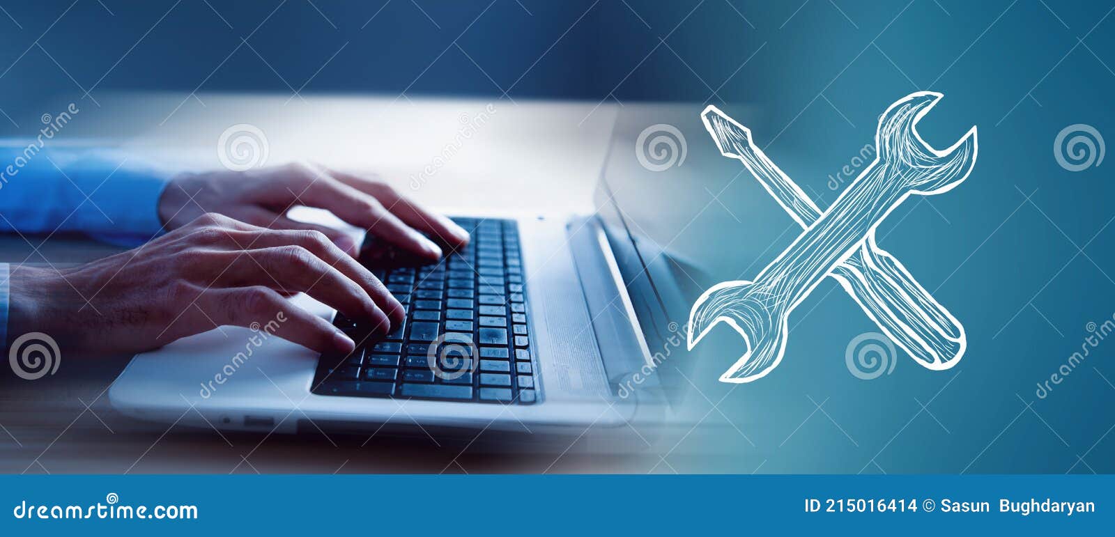 Service Computer Software Maintenance and Repair Stock Illustration ...