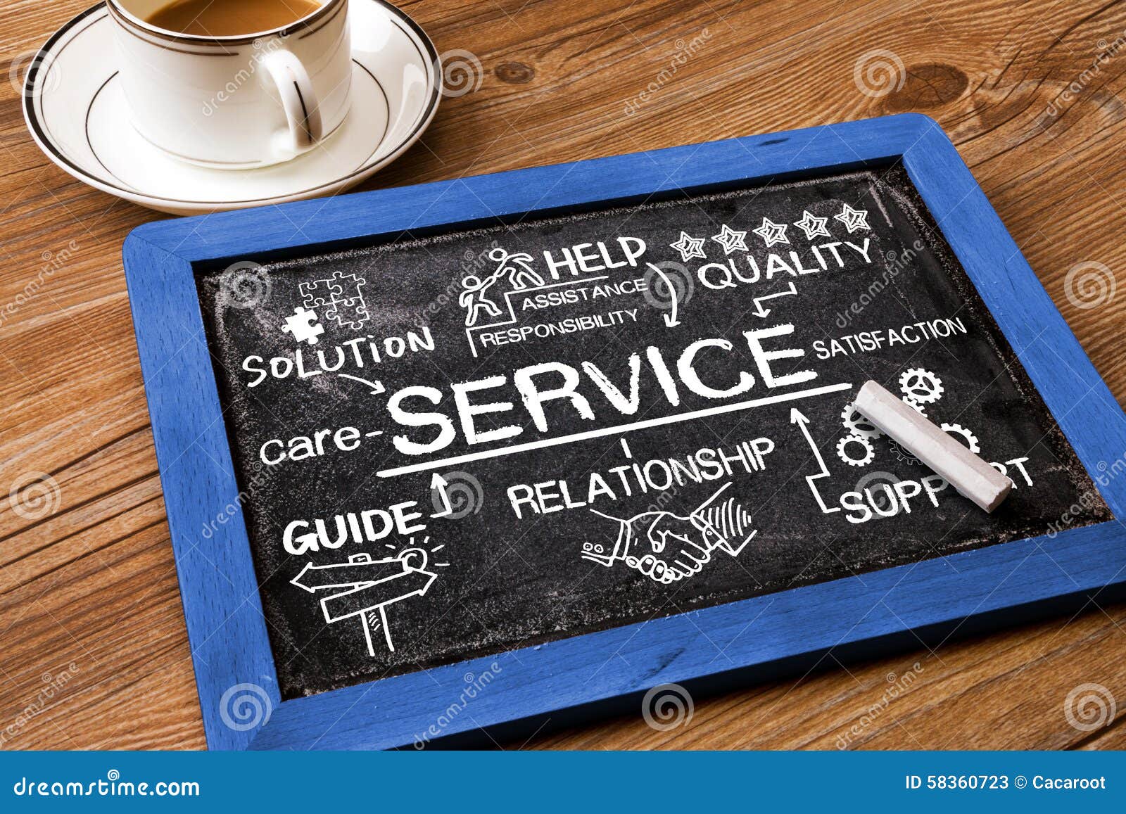 Service Concept with Business Elements Stock Image - Image of business ...