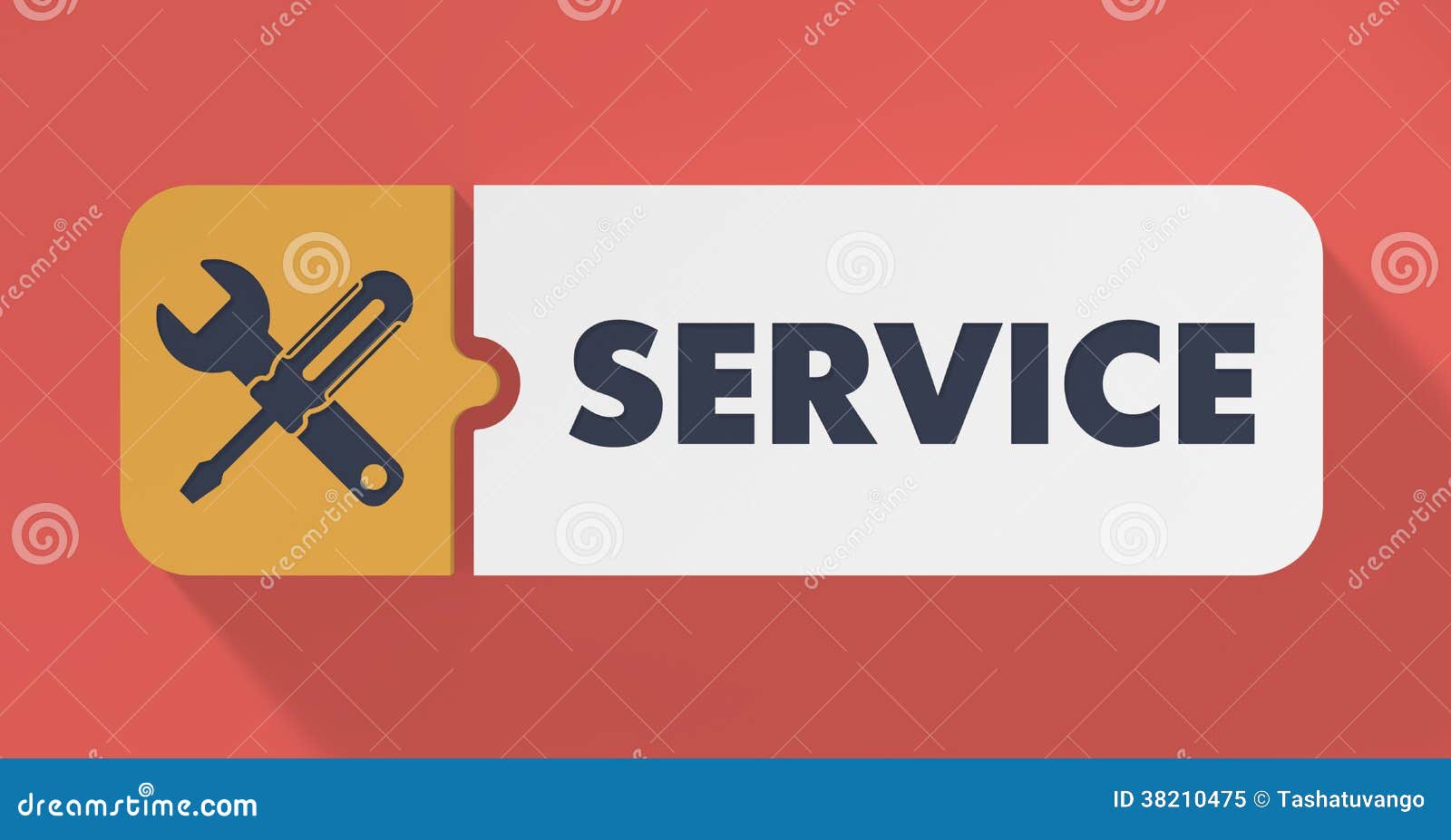 Service Concept in Flat Design. Stock Illustration - Illustration of ...
