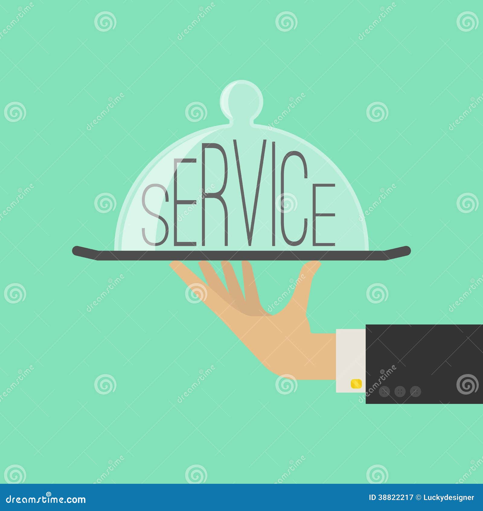 Service Concept. Flat Style Stock Vector - Illustration of restaurant ...