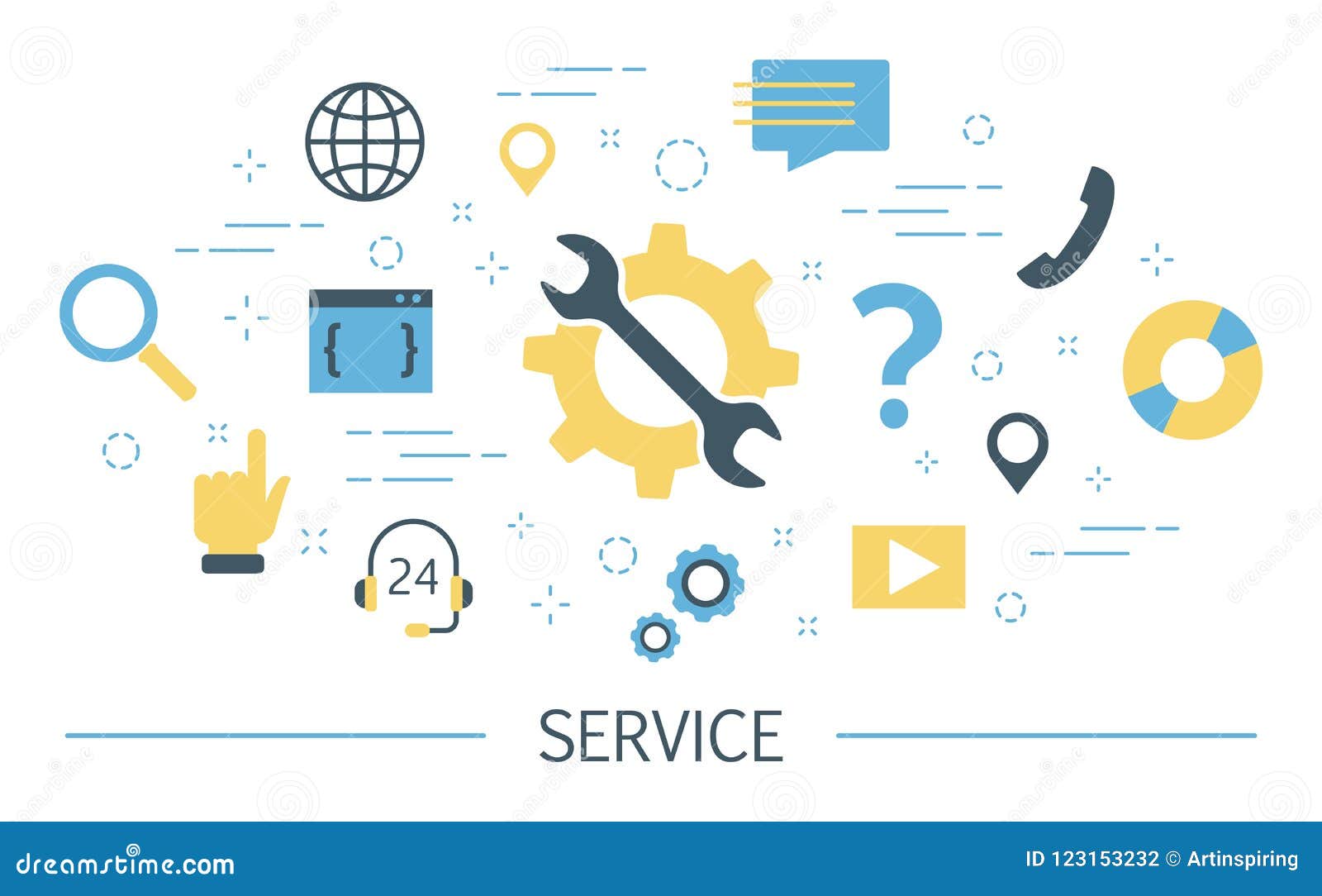 Service Concept Ilustration Stock Vector - Illustration of repair ...