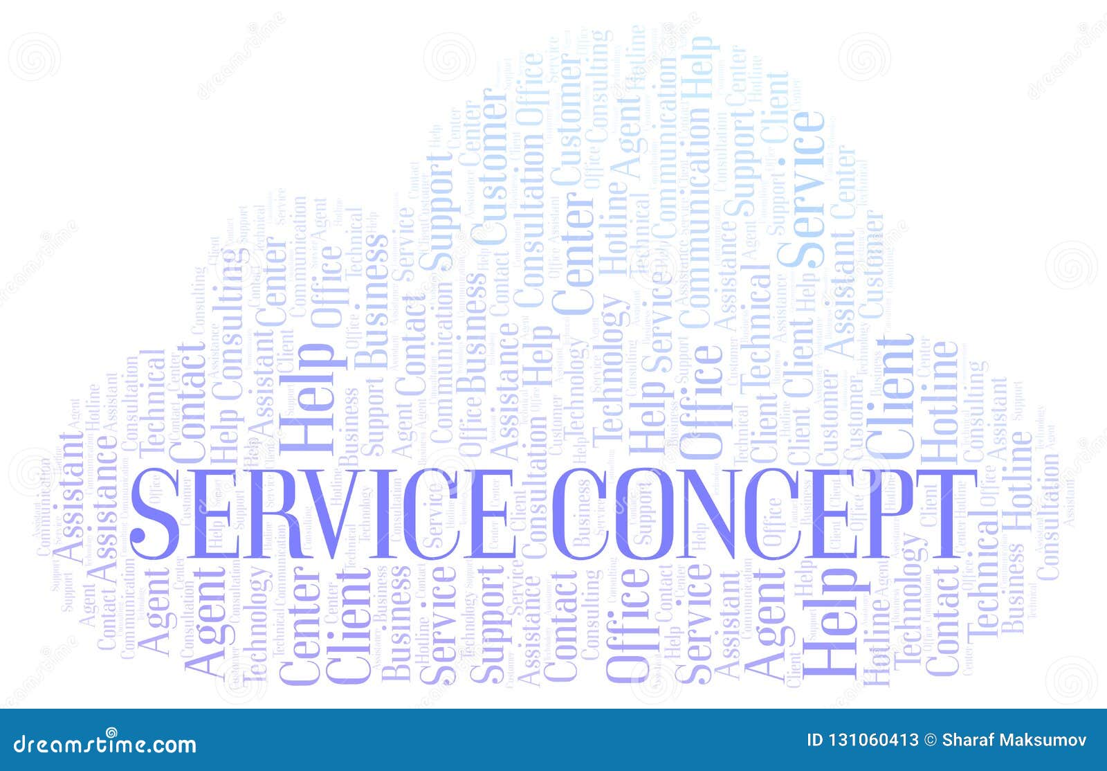 Service Concept Word Cloud. Stock Illustration - Illustration of word ...