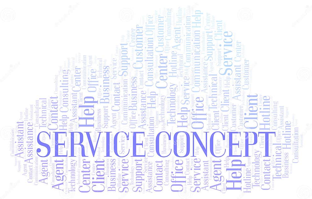 Service Concept Word Cloud. Stock Illustration - Illustration of word ...