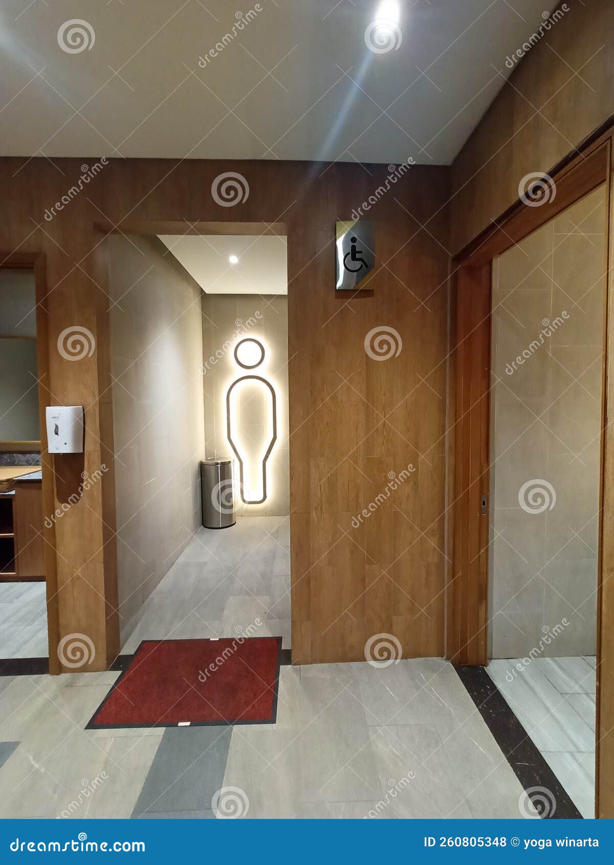 Service Corridor and Toilet Stock Photo - Image of cabinetry, ceiling ...