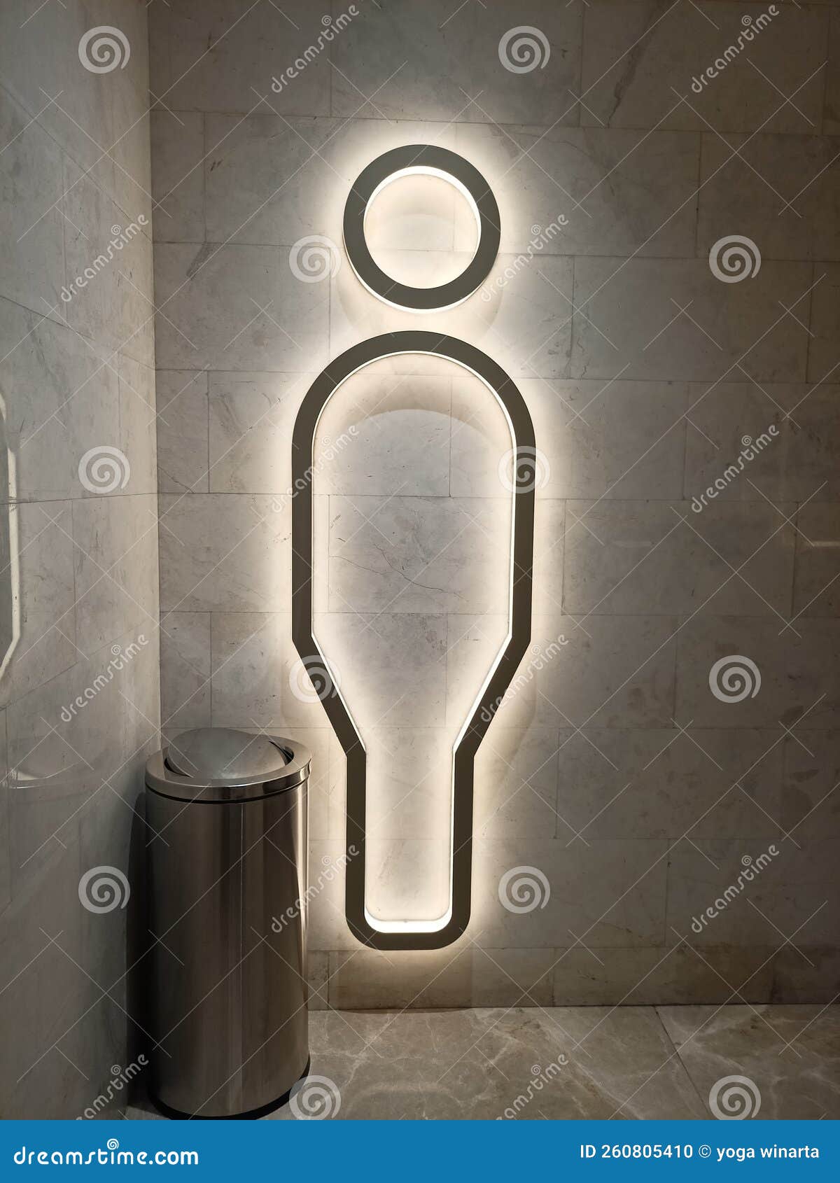 Service Corridor and Toilet Stock Photo - Image of white, number: 260805410