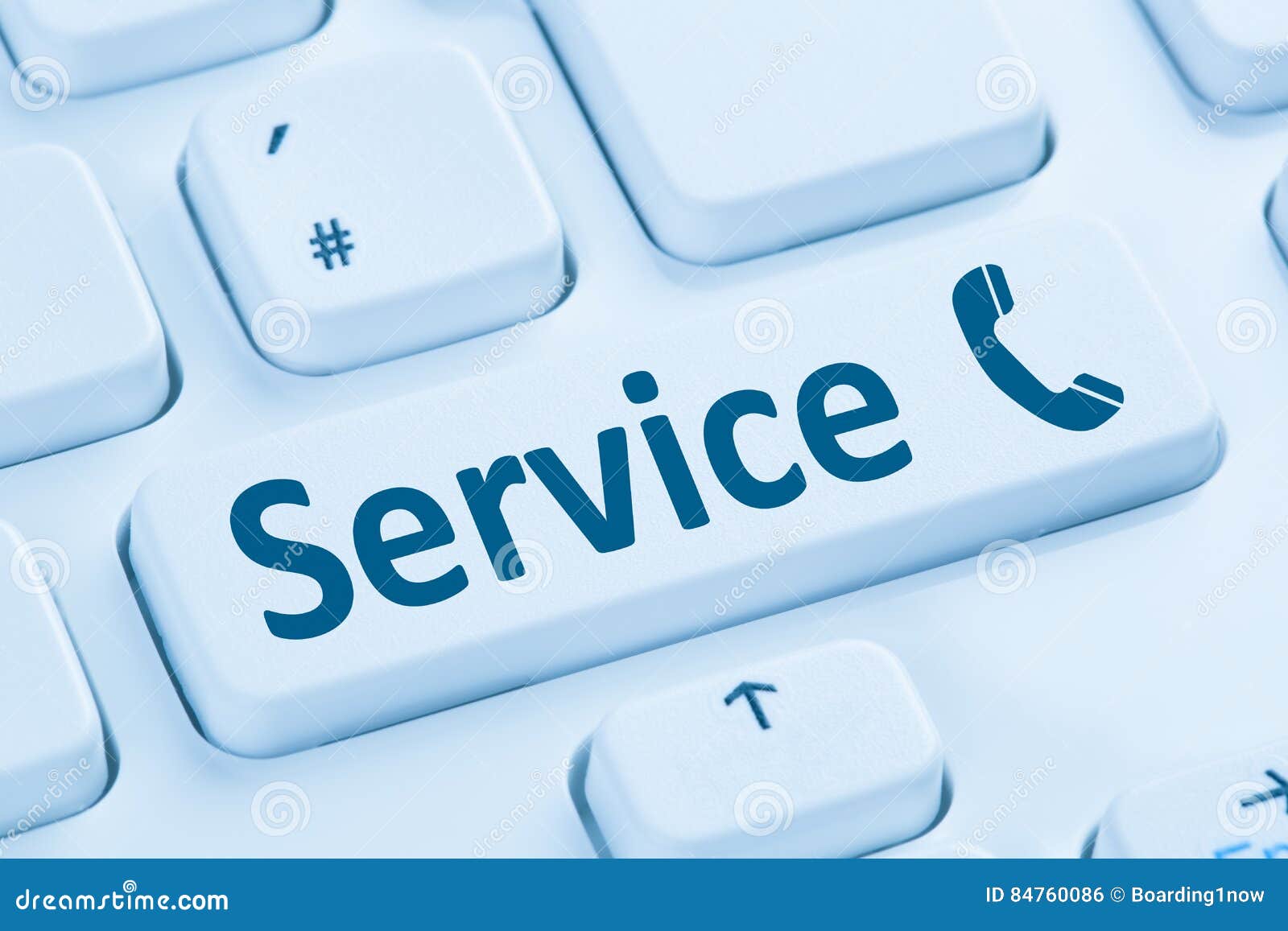 Service Customer Hotline Telephone Call Calling Blue Computer Keyboard ...