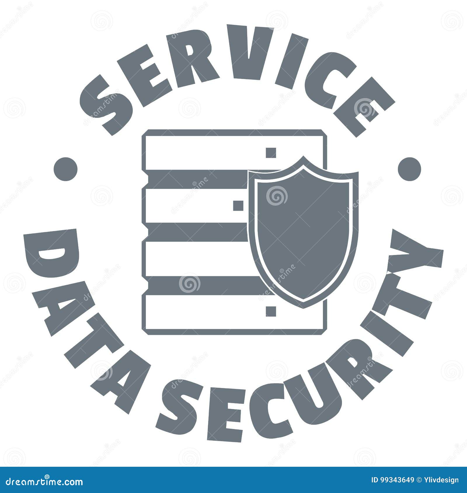 Service Data Security Logo, Simple Style Stock Vector - Illustration of ...