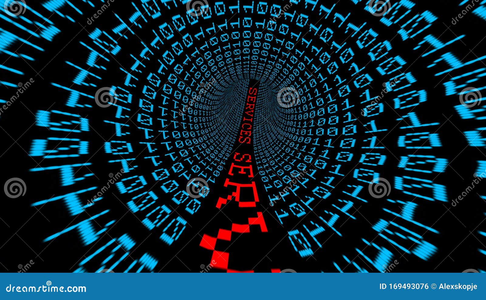 Service data tunnel stock illustration. Illustration of network - 169493076