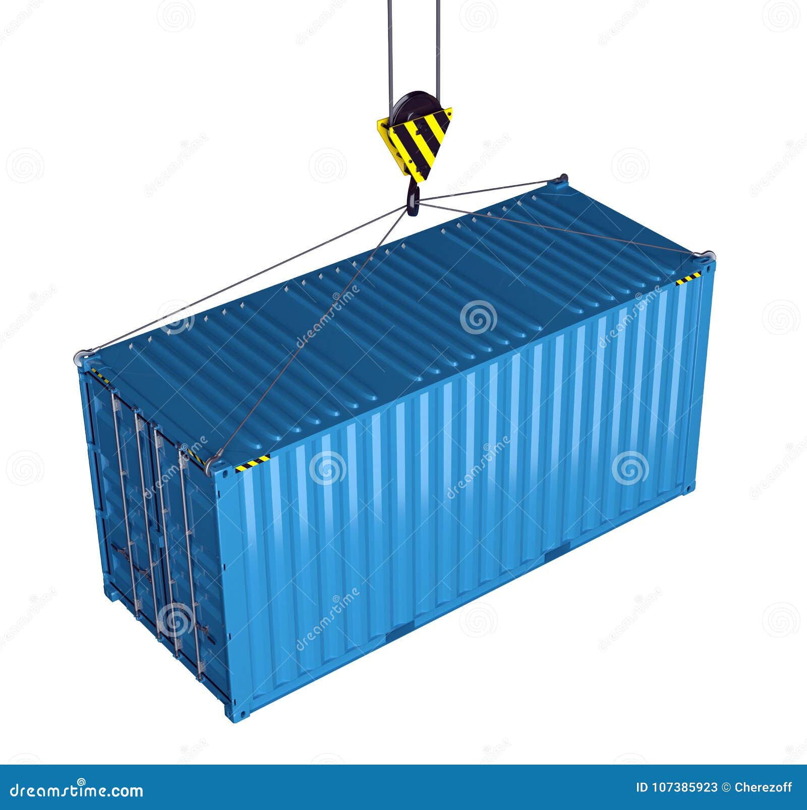 Service Delivery - Cargo Container Hoisted by Hook Stock Illustration ...