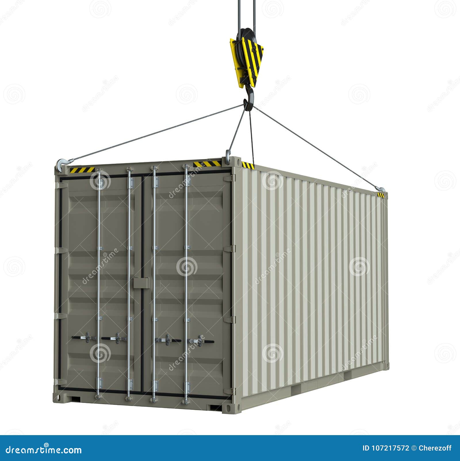 Service Delivery - Cargo Container Hoisted by Hook Stock Illustration ...