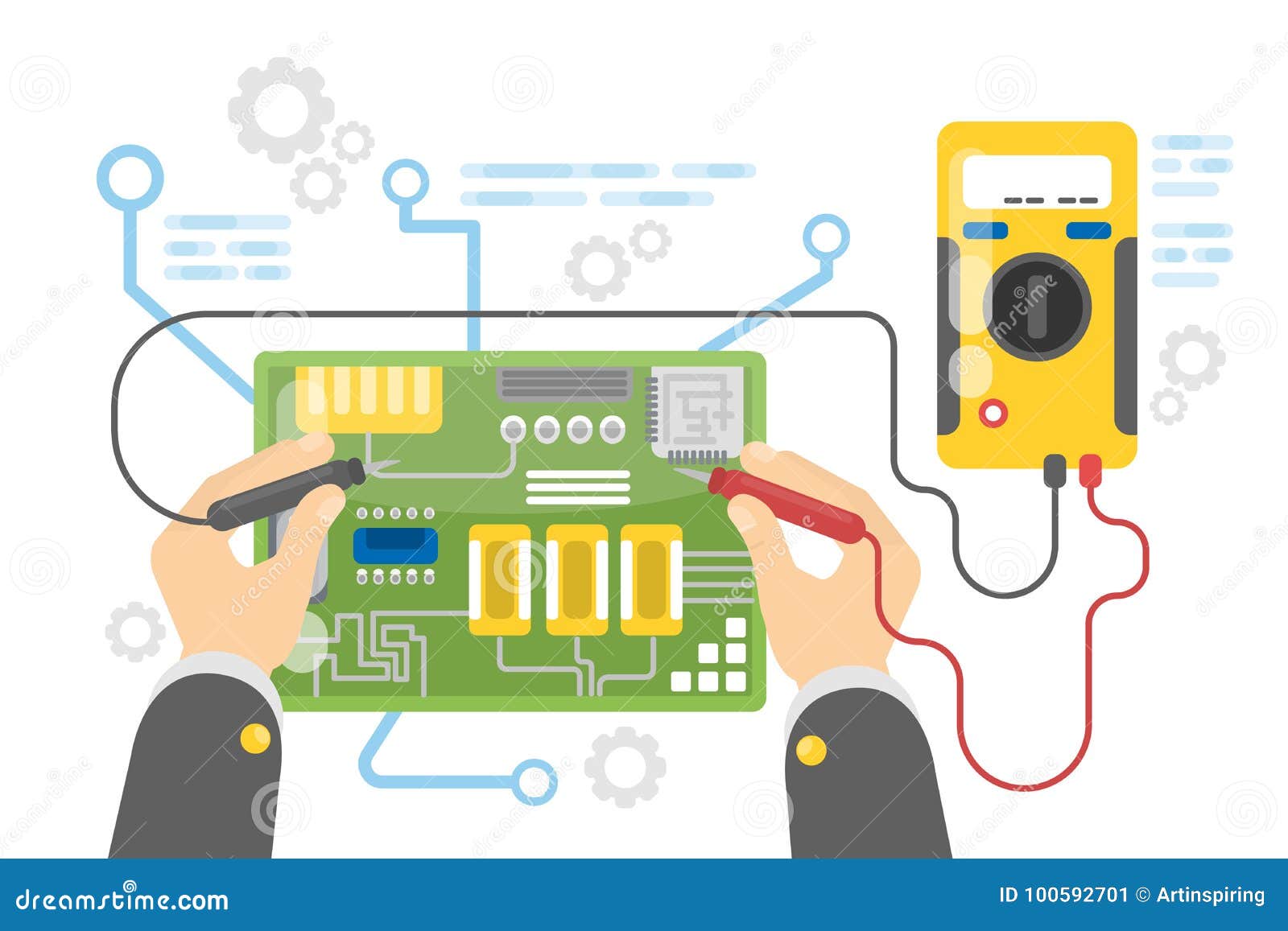 Service Des Réparations De L'électronique Illustration de Vecteur ...