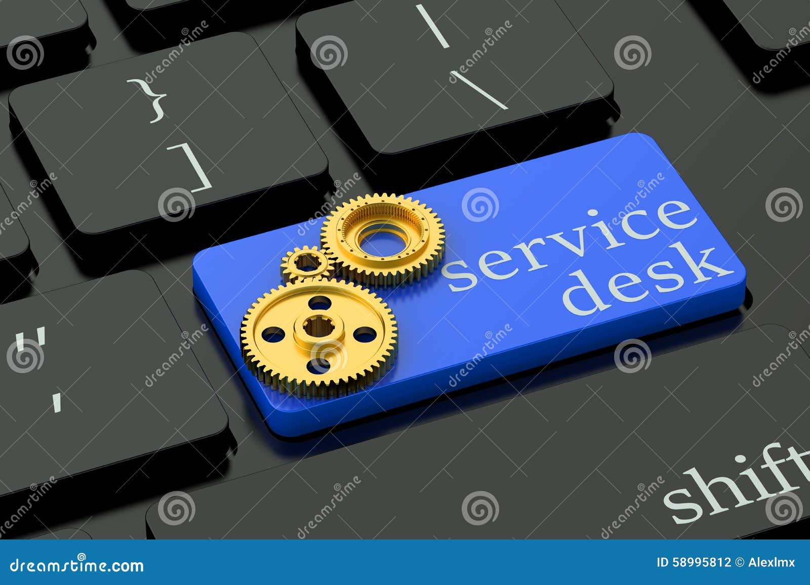 Service Desk Concept on Keyboard Button Stock Illustration ...