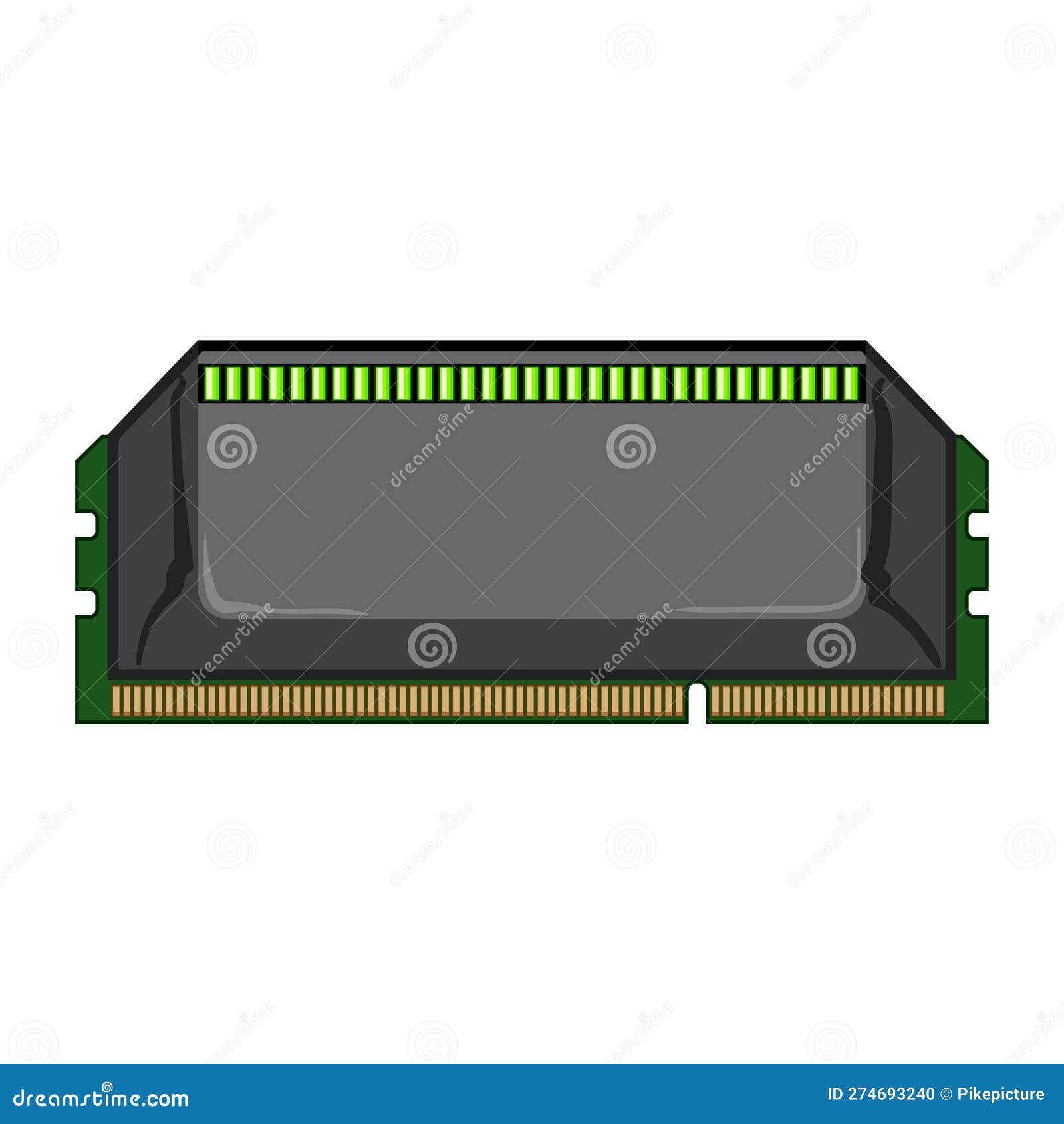 Service Desktop Memory Cartoon Vector Illustration Stock Vector ...