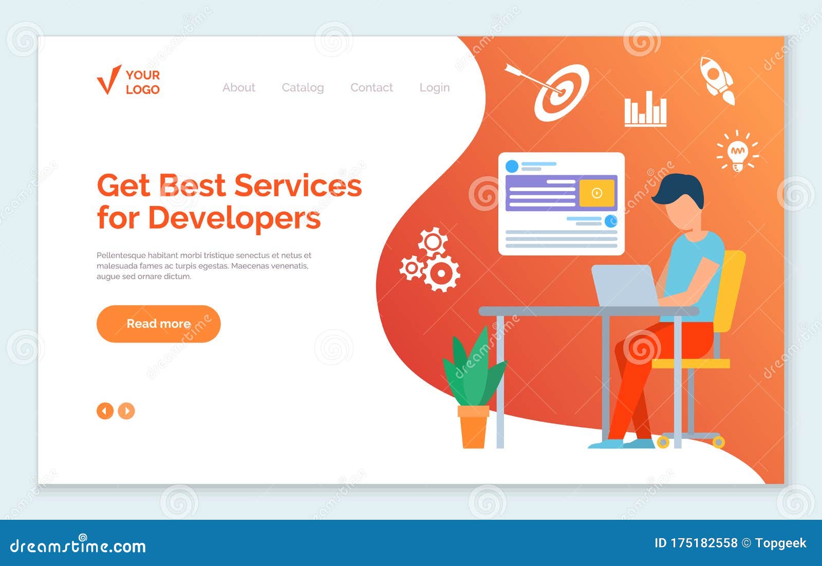 Service for Developers and Programmers Website Stock Vector ...