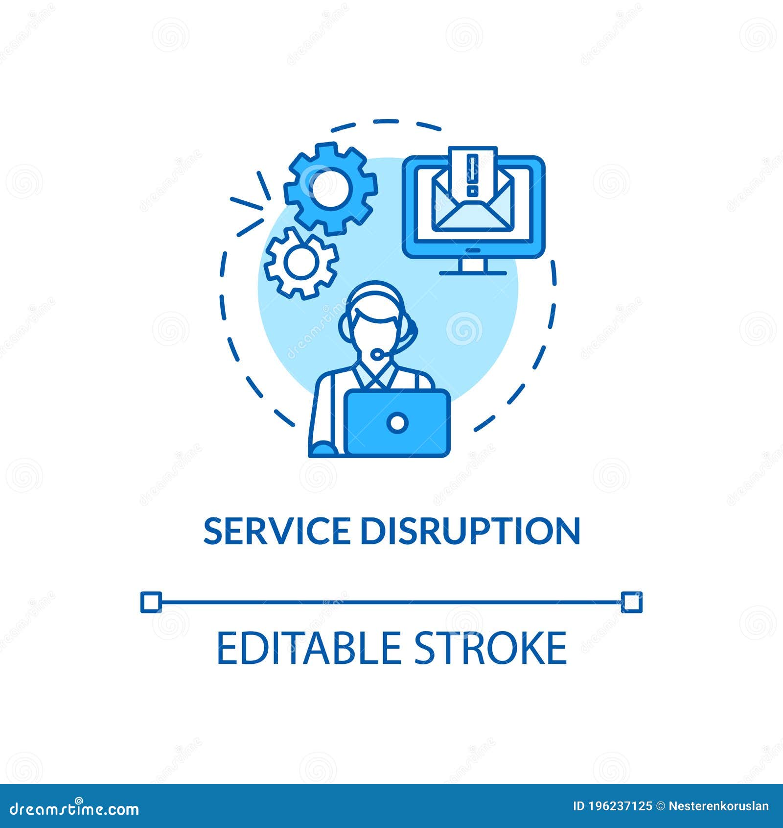 Service Disruption Concept Icon Stock Vector - Illustration of ...